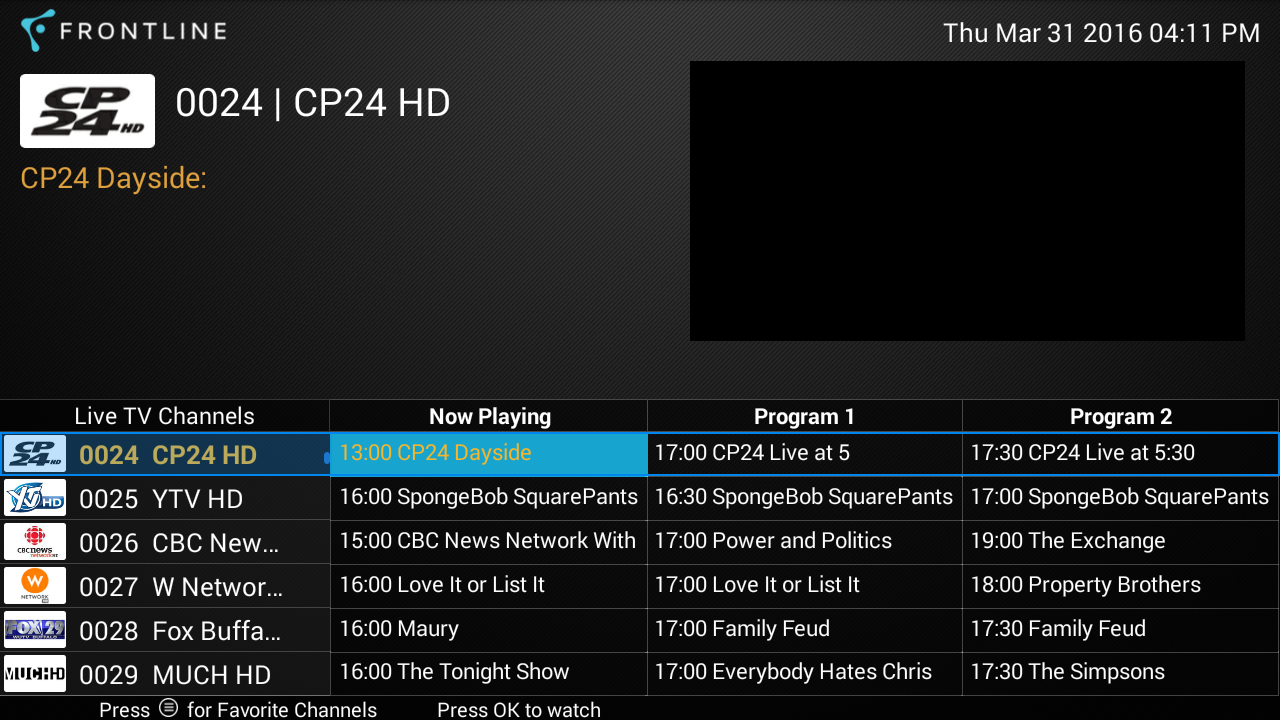 Frontline TV Guide And Channel List Frontline TV Guide And Channel List
